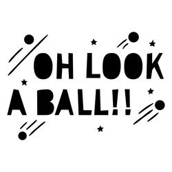 Oh look a ball badge Royalty Free Vector Image