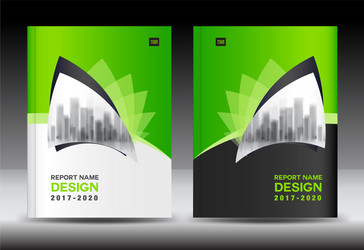 Brochure template layout green cover design Vector Image