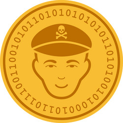 Evil soldier face icon Royalty Free Vector Image