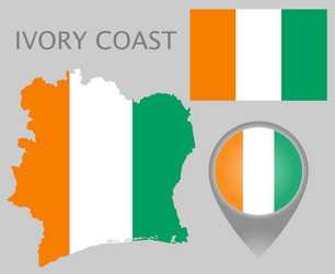 Map with national flag Royalty Free Vector Image