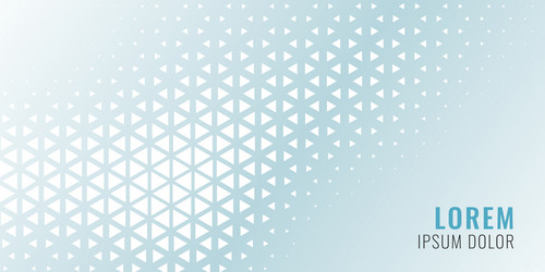 White banner with triangle halftone shapes Vector Image