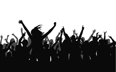 Cheering crowd at a concert Royalty Free Vector Image