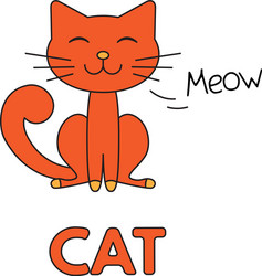 Cat Flashcards for Children Vector Images (over 100)