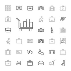 Case icons Royalty Free Vector Image - VectorStock