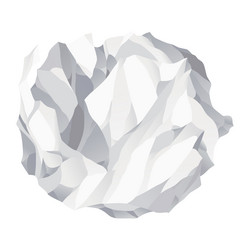 Crumpled paper ball icon realistic garbage bad Vector Image