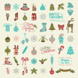 Doodle christmas frames Royalty Free Vector Image