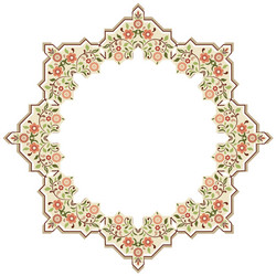 Circular floral background Royalty Free Vector Image