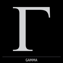 Gamma greek letter Royalty Free Vector Image - VectorStock