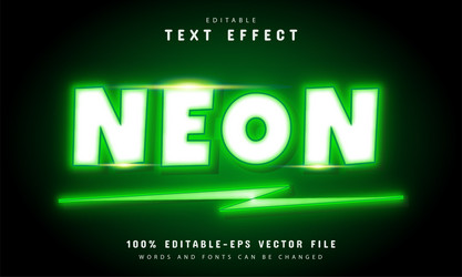 Plants text - neon style text effect Royalty Free Vector