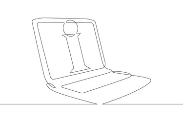 Endpoint security white linear desktop icon Vector Image