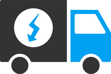 Power supply van icon with bonus set Royalty Free Vector