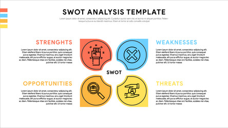 Swot-analysis template or strategic planning Vector Image