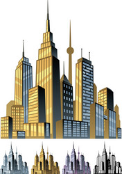 Pixel art cityscape town street 8 bit city Vector Image
