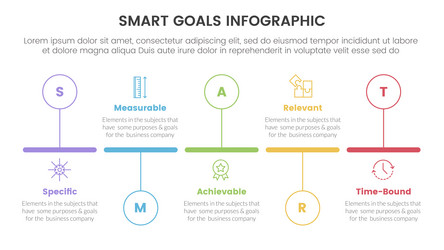 Smart business model to guide goals infographic Vector Image