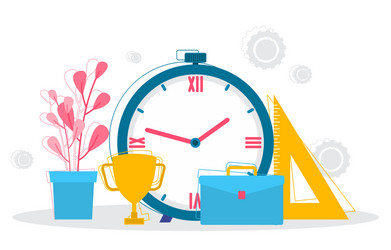 Time management business strategy working fast Vector Image