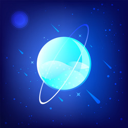 Uranus planet 3d high quality Royalty Free Vector Image