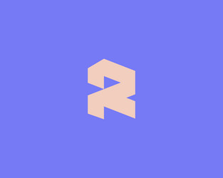 A letter r logo from simple geometric shapes Vector Image