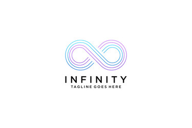 Blue and purple motion infinity logo isolated Vector Image