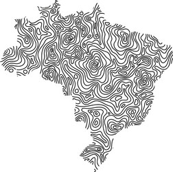 Brazil map from black pattern composed Royalty Free Vector