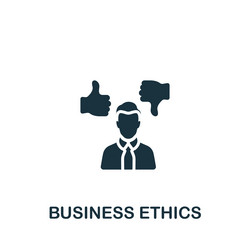 Business ethics icon monochrome simple sign from Vector Image