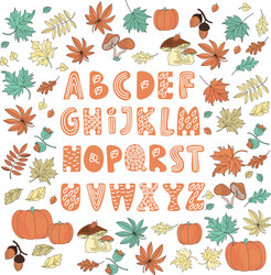 Autumn Alphabet Vector Images (over 5,400)