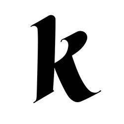Letter k in the gothic style alphabet symbol Vector Image