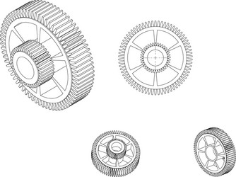 3d model of a cogwheel on a white Royalty Free Vector Image