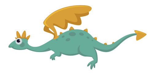 Cartoon compy dinosaur character compsognathus Vector Image