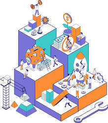 Economic business recovery composition Royalty Free Vector