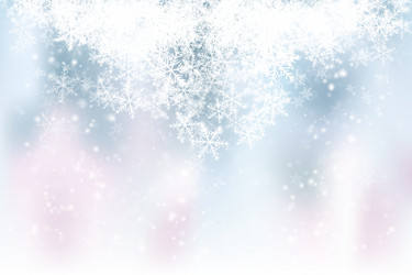 Blue realistic snowflakes border Royalty Free Vector Image