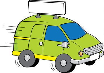 Cartoon toy wind up car Royalty Free Vector Image