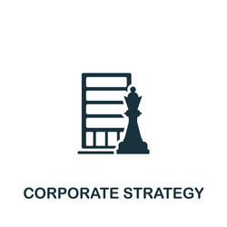 Corporate strategy icon monochrome simple sign Vector Image