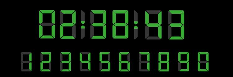 Digital Clock Alphabet Vector Images (over 900)