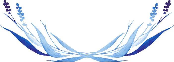 Indigo blue hand drawn seamless border Royalty Free Vector