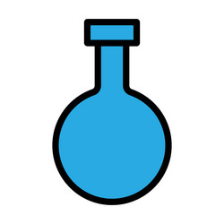 Lab flask icon line isolated on white background Vector Image