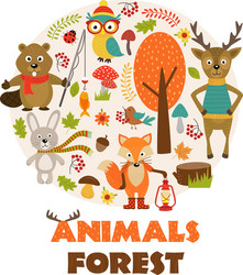 Set of isolated tribal animals part 2 Royalty Free Vector