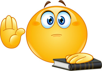 Deny emoticon Royalty Free Vector Image - VectorStock