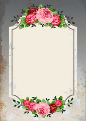 Vintage rose frame Royalty Free Vector Image - VectorStock
