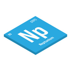 Neptunium np periodic table element Royalty Free Vector