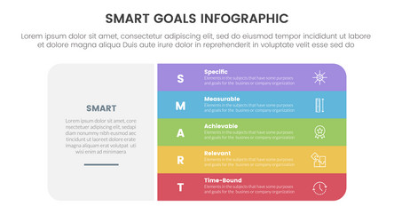 Smart business model to guide goals infographic Vector Image