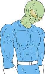 Character Alien Gym Vector Images (36)