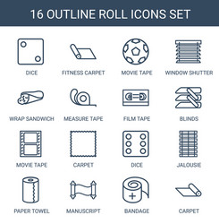 Roll icons Royalty Free Vector Image - VectorStock