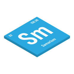 Samarium sm periodic table element Royalty Free Vector Image
