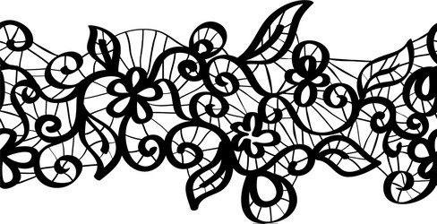 Lace motif retro single design ornament Royalty Free Vector