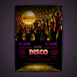 Disco background poster Royalty Free Vector Image