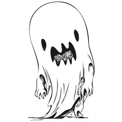Ghostly entity on halloween night Royalty Free Vector Image