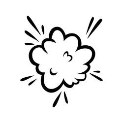 Comic boom effect clouds set of explosion bubbles Vector Image