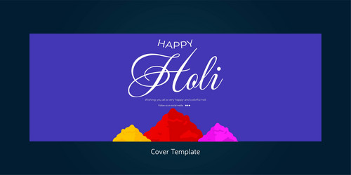 Happy holi cover page design Royalty Free Vector Image