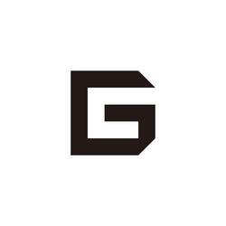 Letter gd circle geometric symbol simple logo Vector Image