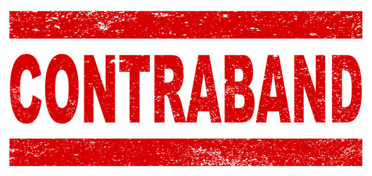 Contraband goods red ink stamp Royalty Free Vector Image